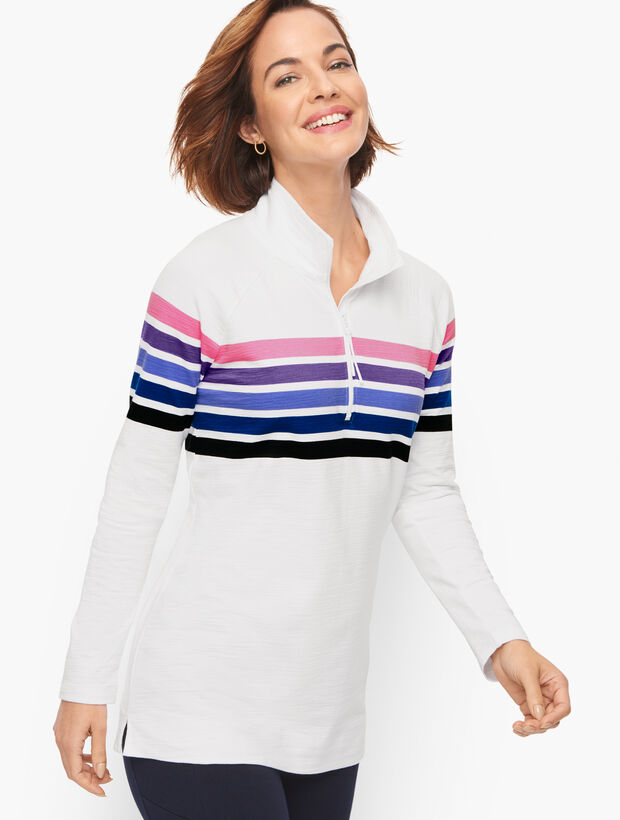 Half Zip Cozy Crush Pullover - Windy Stripe | Talbots