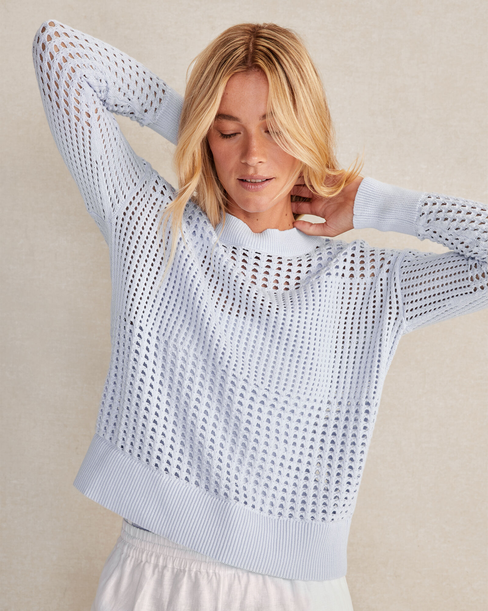 Organic Cotton Texture Block Sweater | Haven Well Within
