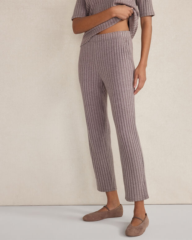 Wide Rib Knit Tapered Pants | Haven Well Within
