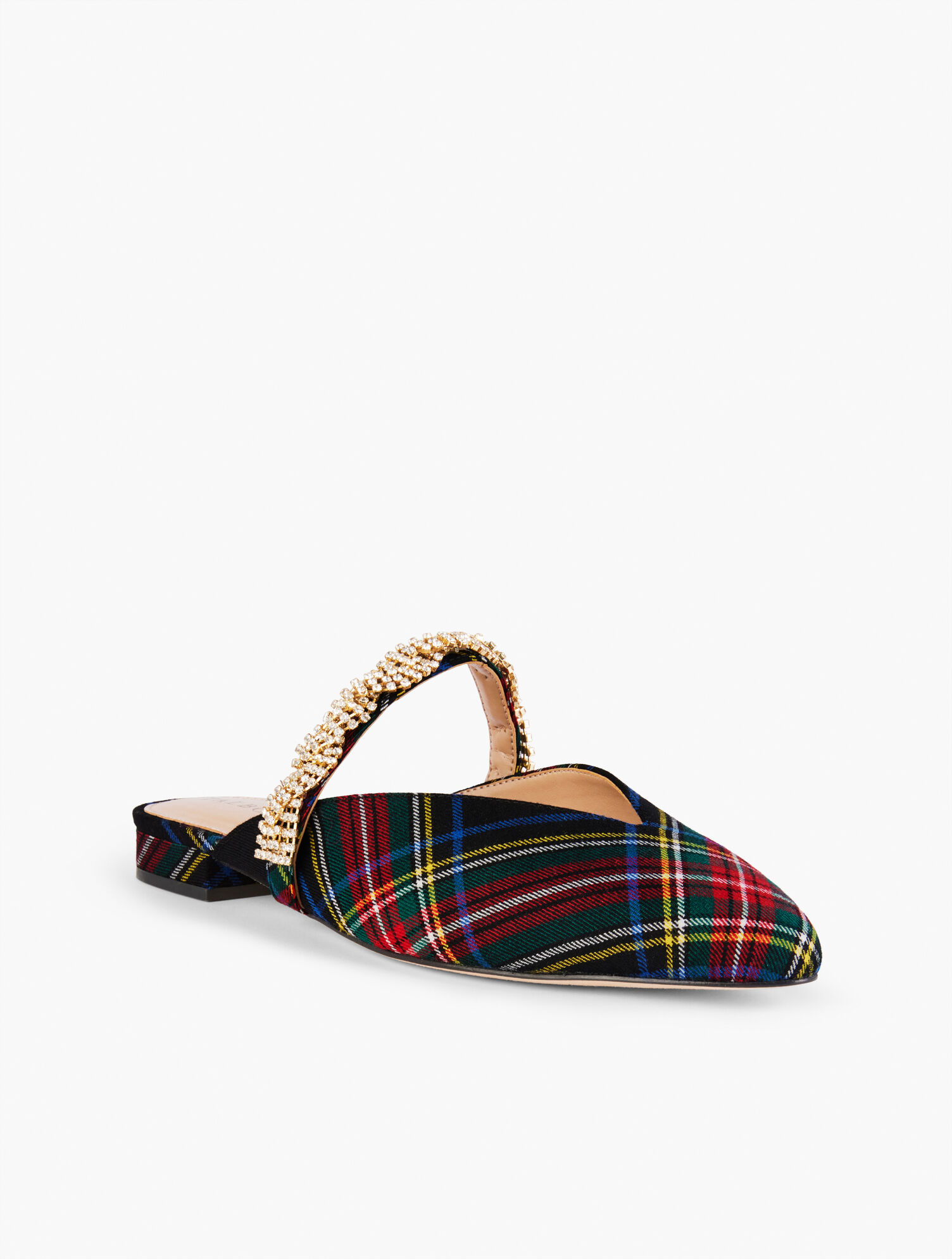 Edison Embellished Mules - Celebrate Plaid | Talbots