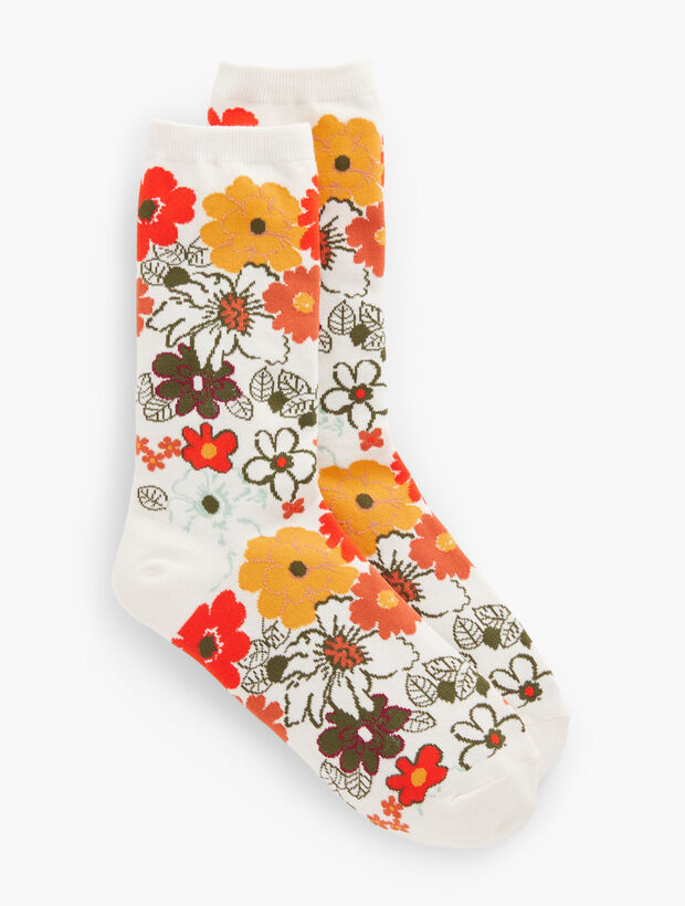 Field Floral Trouser Socks | Talbots