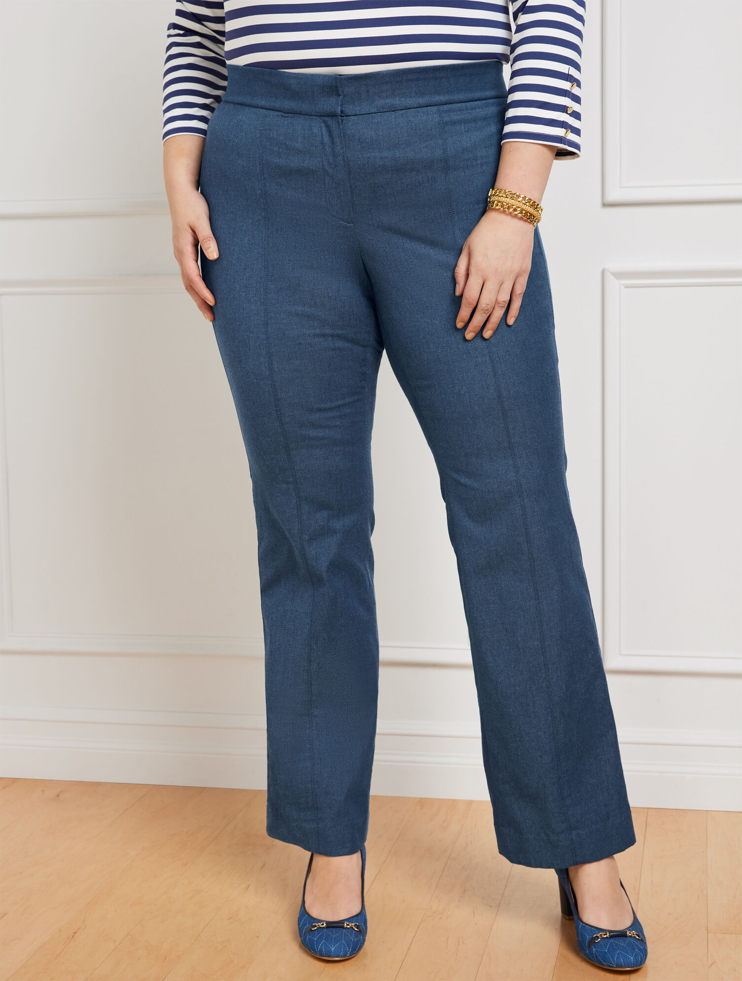 Plus Exclusive Talbots Portland Trouser - Faux Denim | Talbots