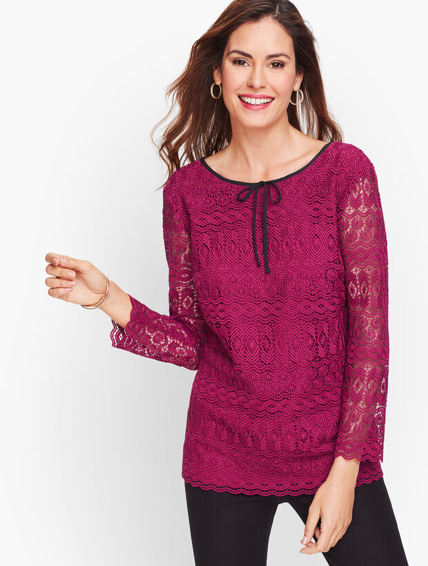 Detailed Lace Top | Talbots