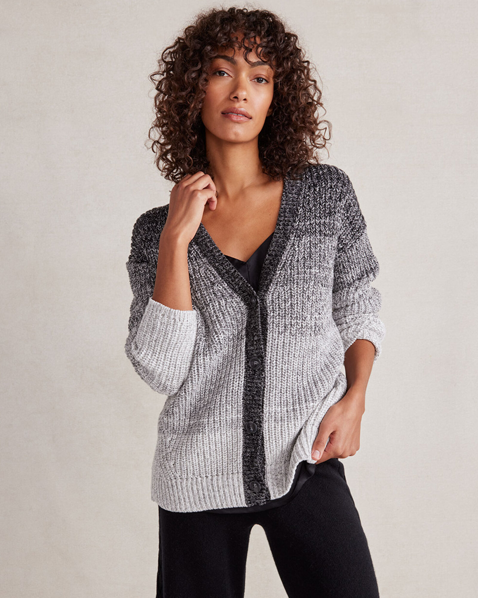 Organic Cotton Ombré Shaker Stitch Cardigan | Haven Well Within