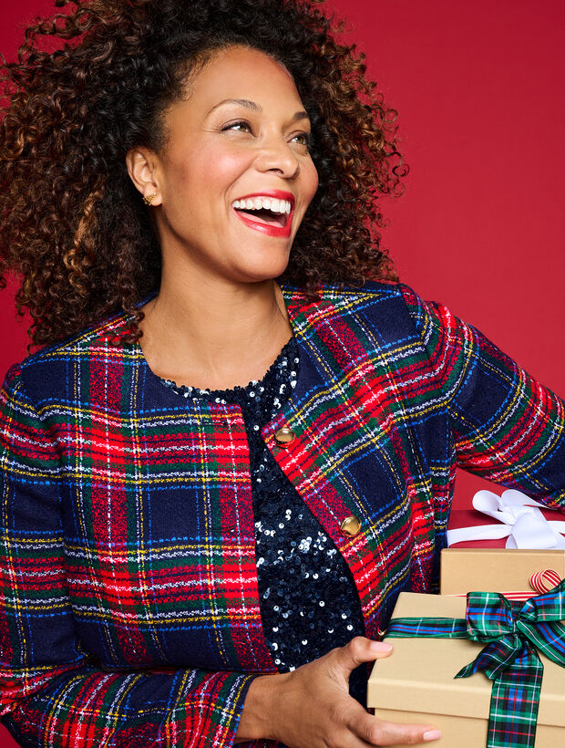 Sequin Front Shell | Talbots