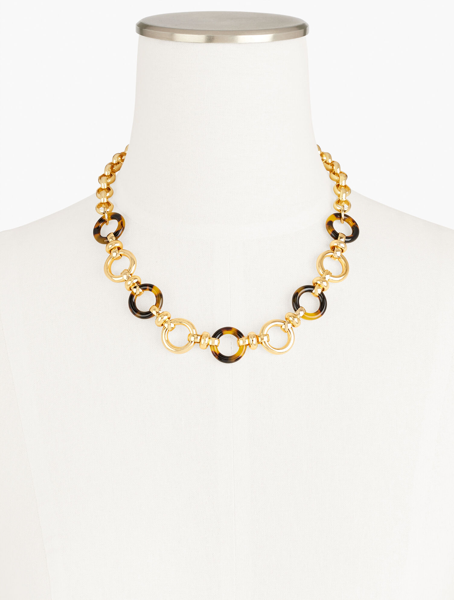 Tortoiseshell Link Necklace | Talbots