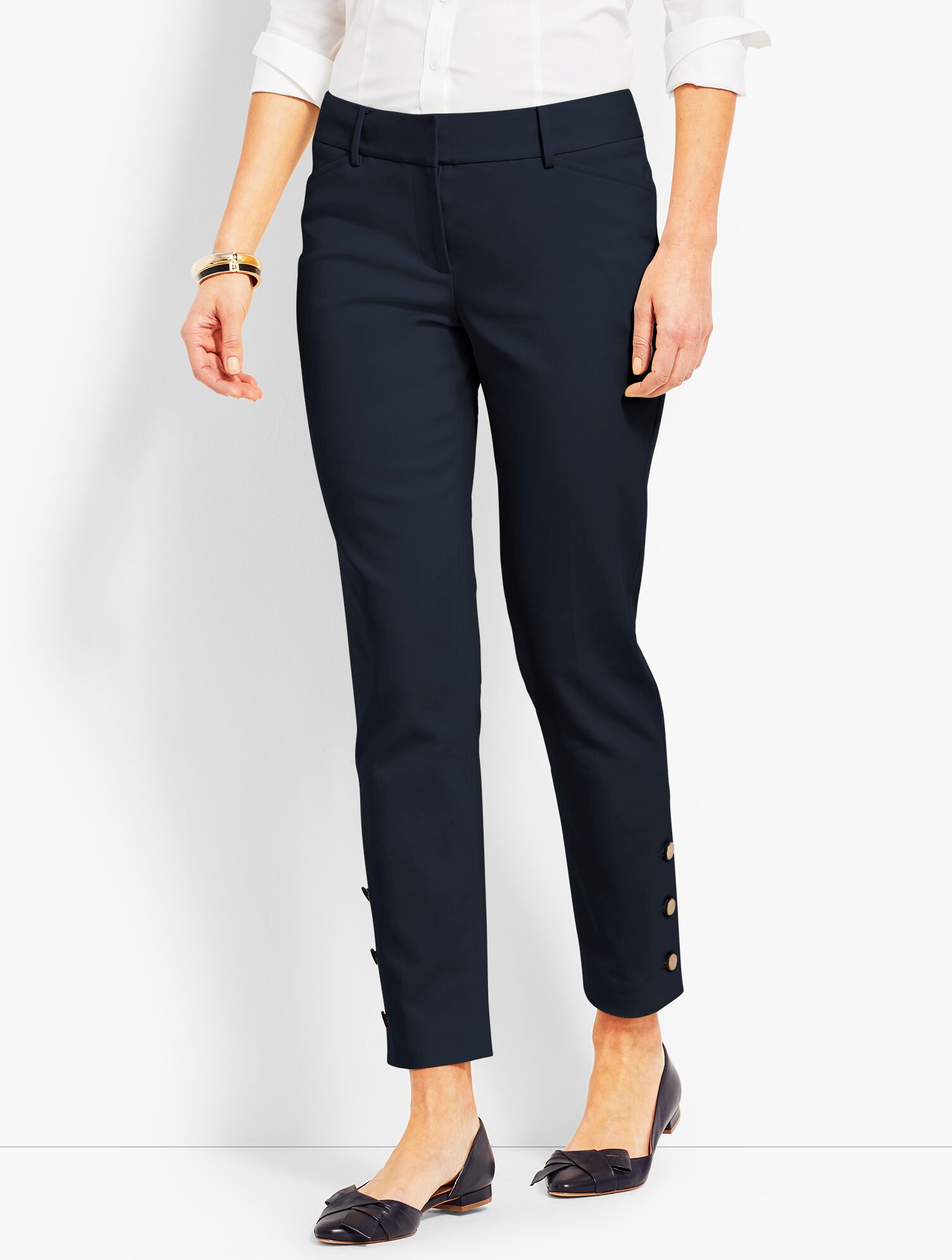 button cuff pants