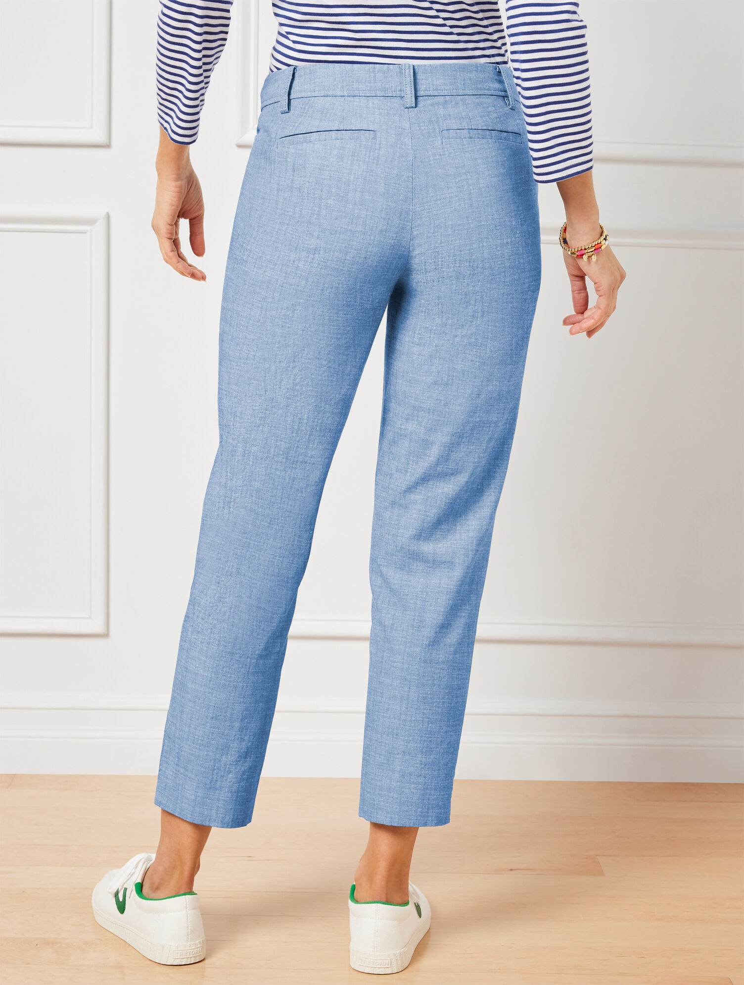 Perfect Crops - Newport Chambray - Curvy Fit | Talbots