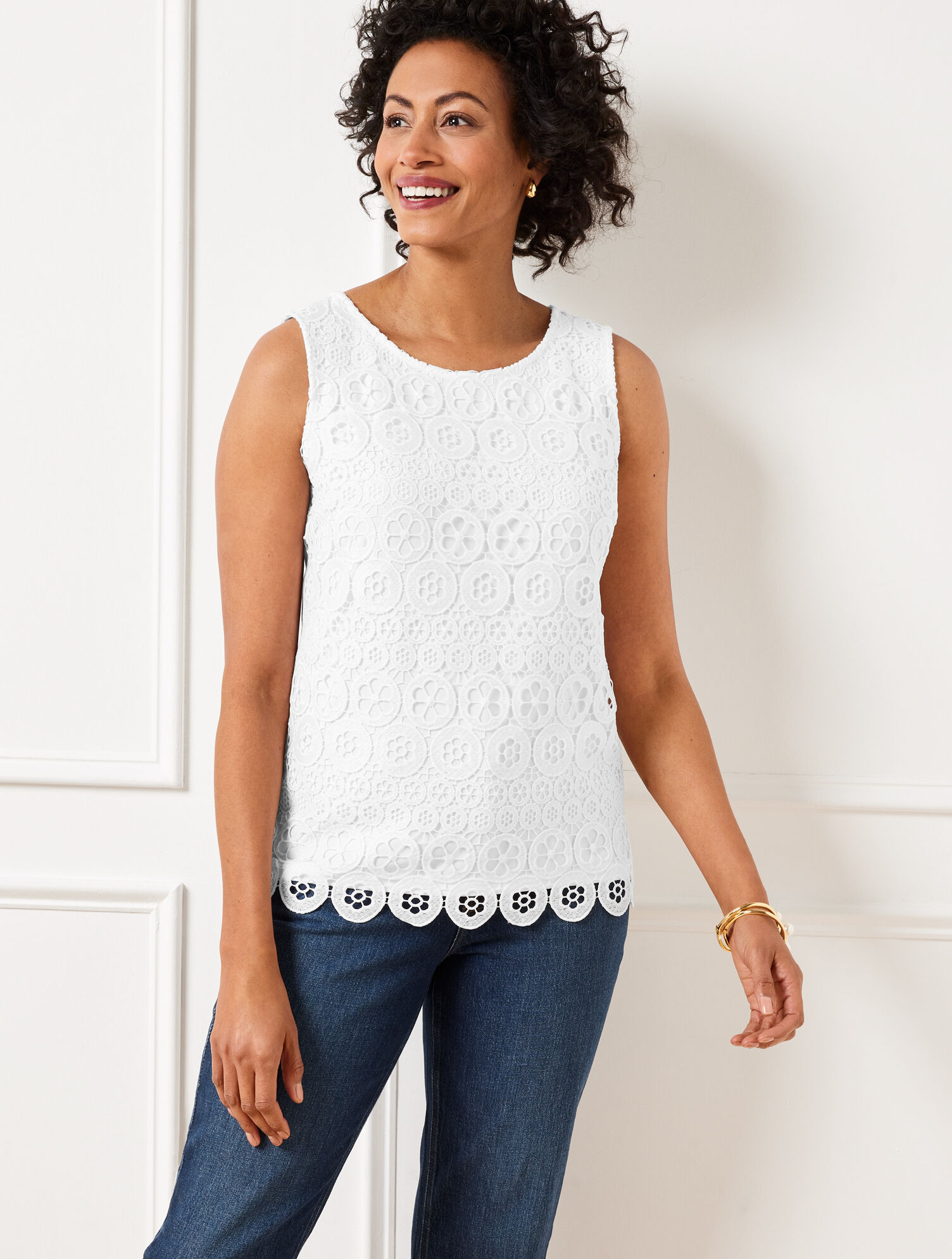 Lace Front Shell | Talbots