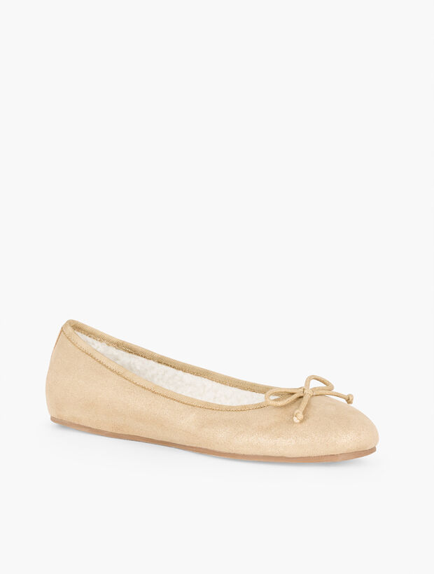 Blakely Cozy Suede Ballet Slippers | Talbots