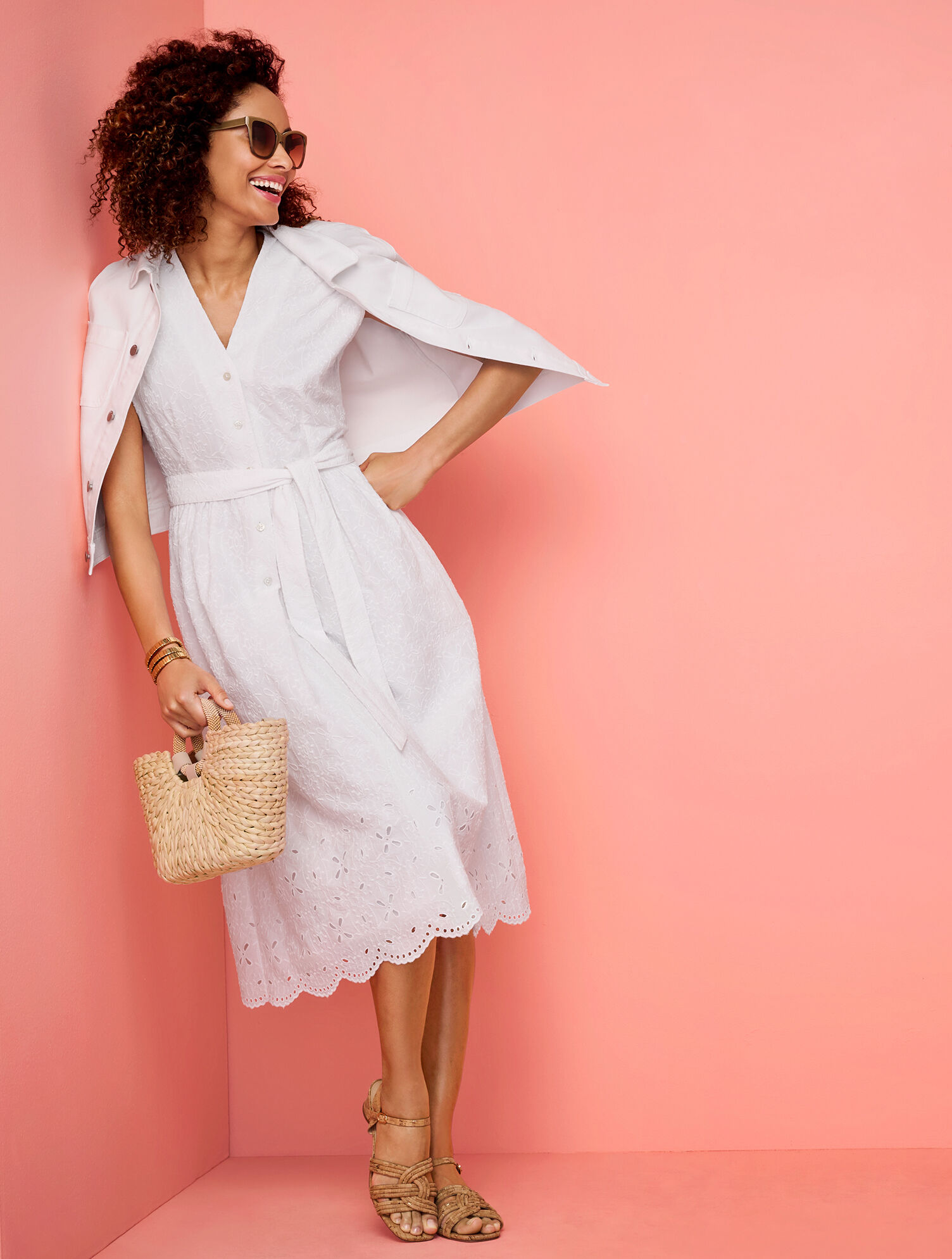 Short Sleeve Jean Jacket - White | Talbots