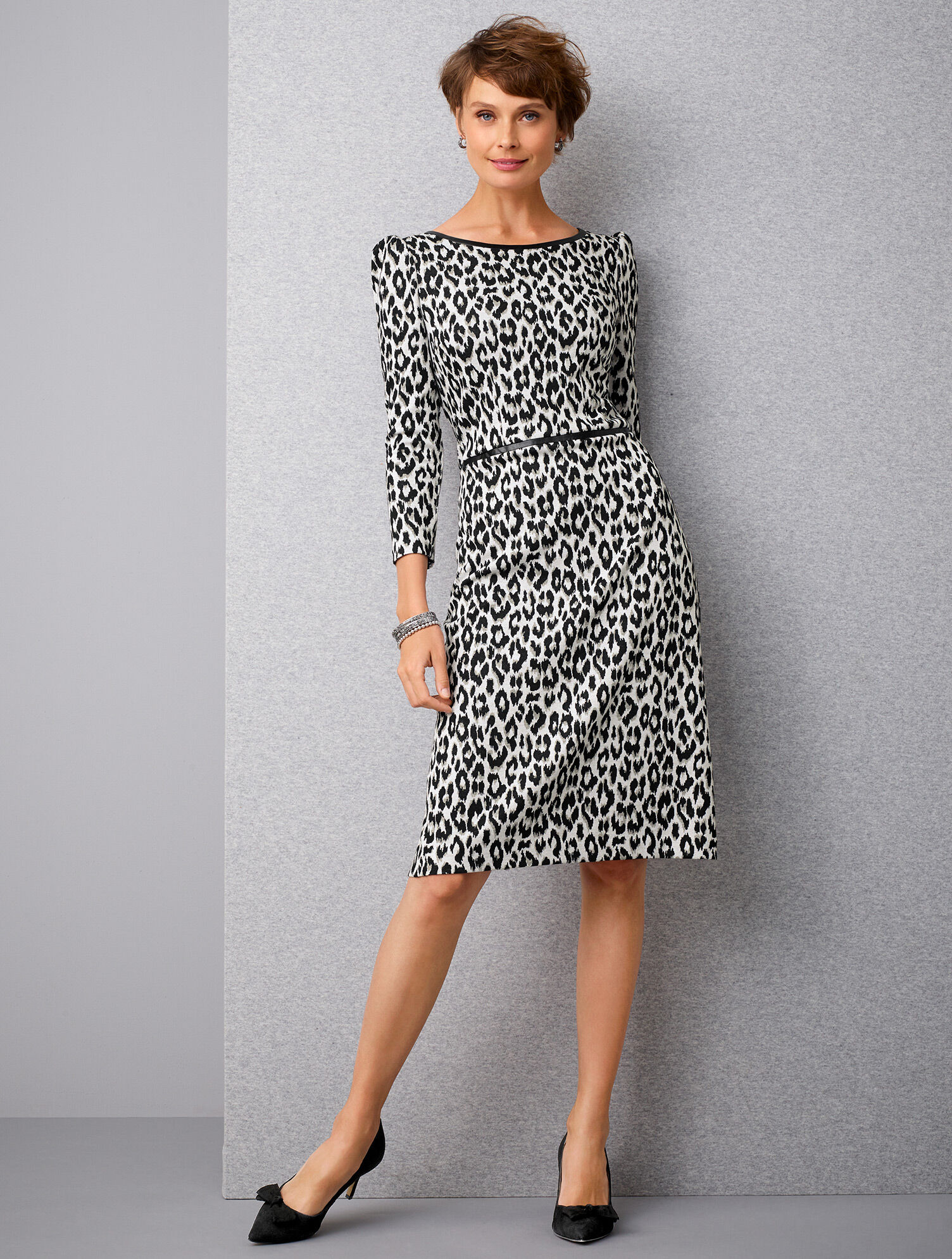 Refined Ponte Dress - Leopard | Talbots