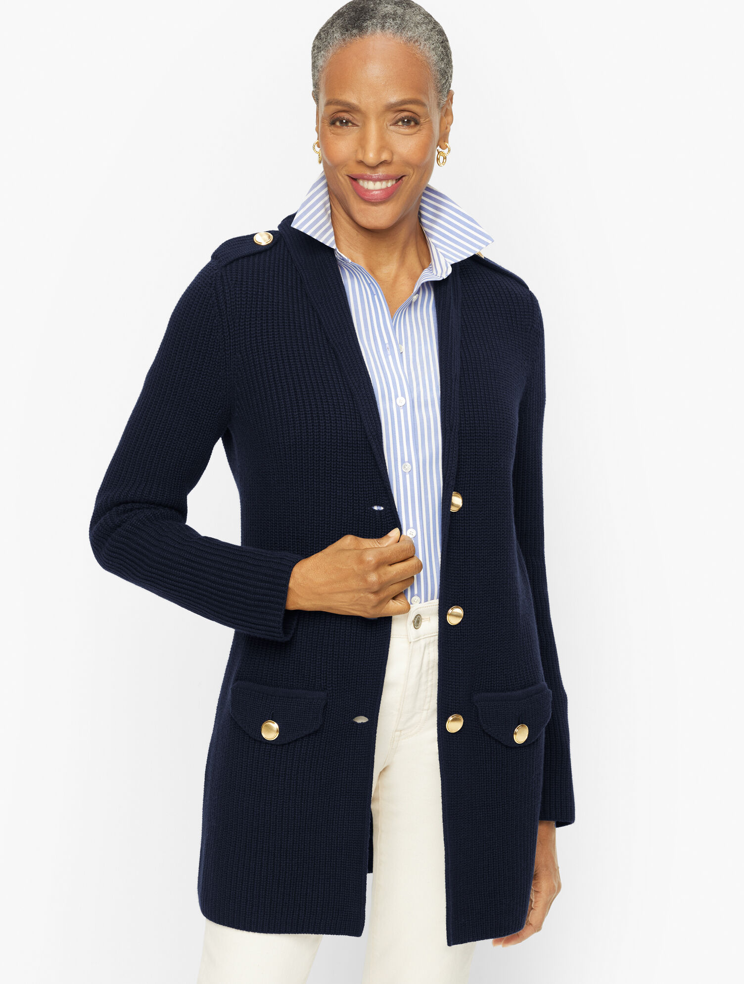 Shaker Stitch Sweater Blazer | Talbots