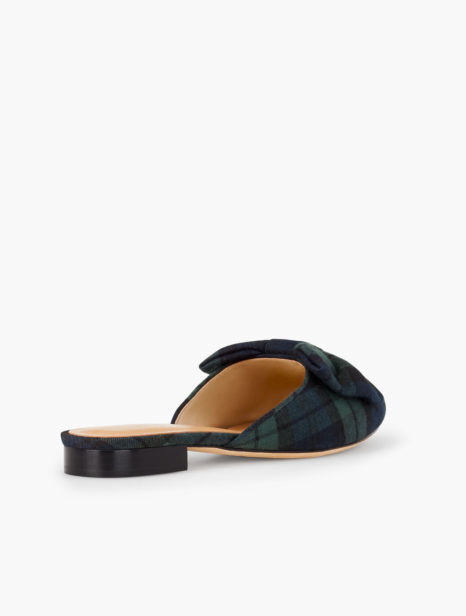Edison Bow Mules - Black Watch Plaid | Talbots