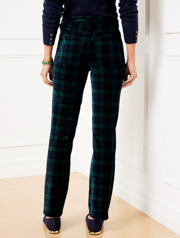 Straight Leg Velveteen Pants Black Watch Tartan Talbots straight-leg-velveteen-pants-black-watch-tartan-talbots