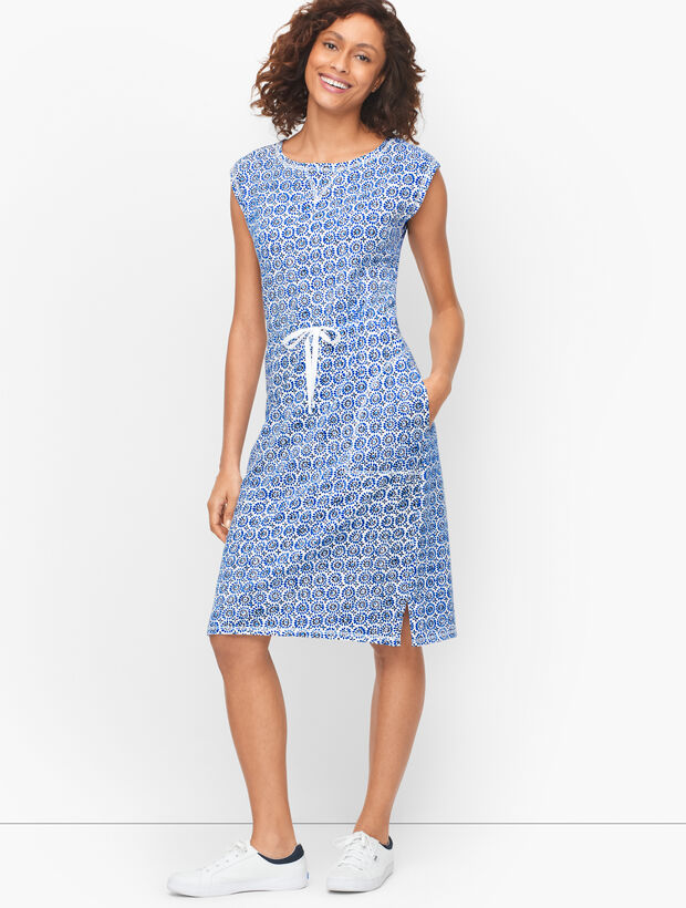 Cap Sleeve Dress - Pinwheel Daisies | Talbots