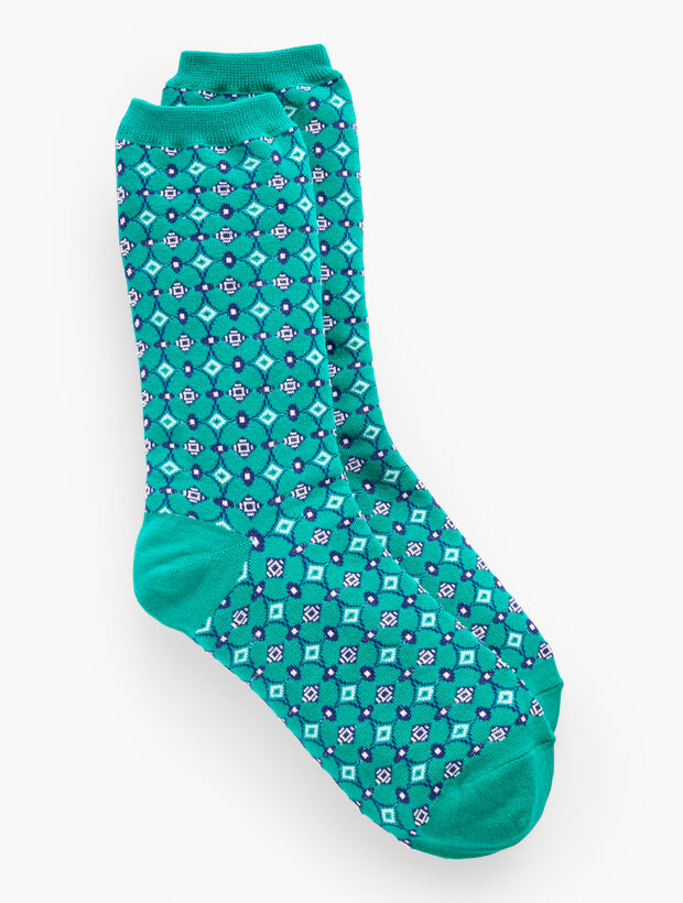 Medallion Foulard Trouser Socks | Talbots