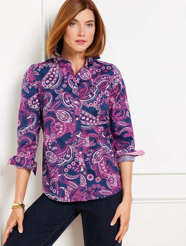 Non-Iron Perfect Shirt - Overlapping Paisley | Talbots