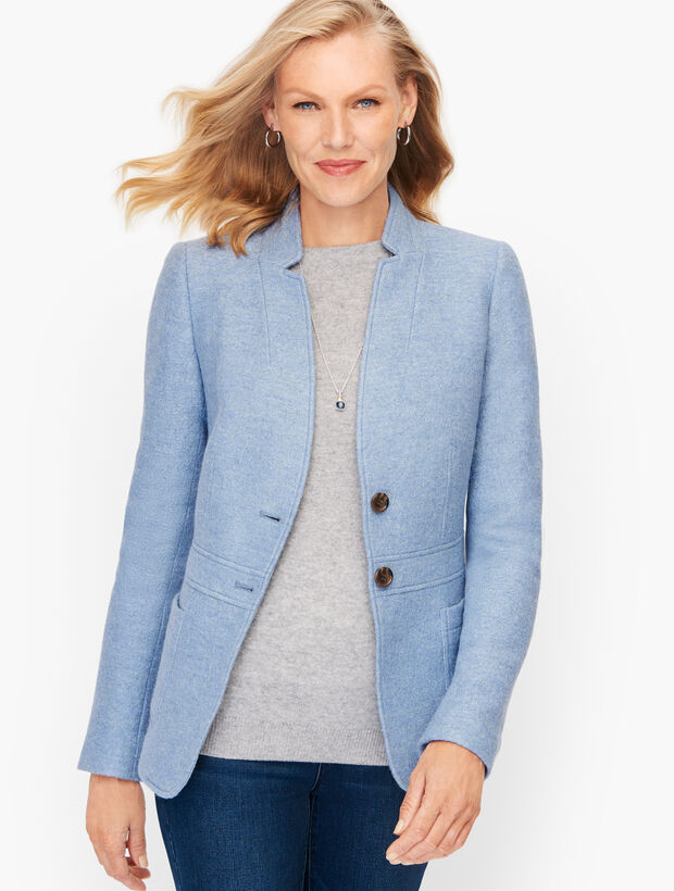 Feminine Boiled Wool Blazer | Talbots