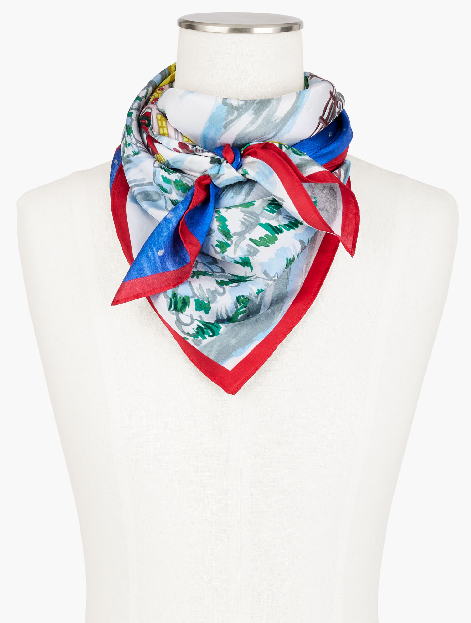 Winterscape Silk Square Scarf | Talbots