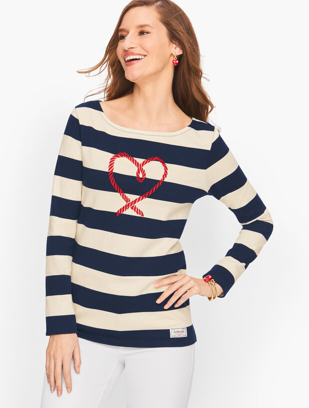 Authentic Talbots Tee - Rockport Stripe | Talbots