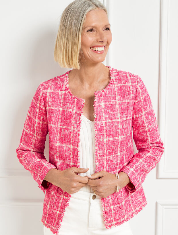 Twisted Windowpane Tweed Jacket | Talbots