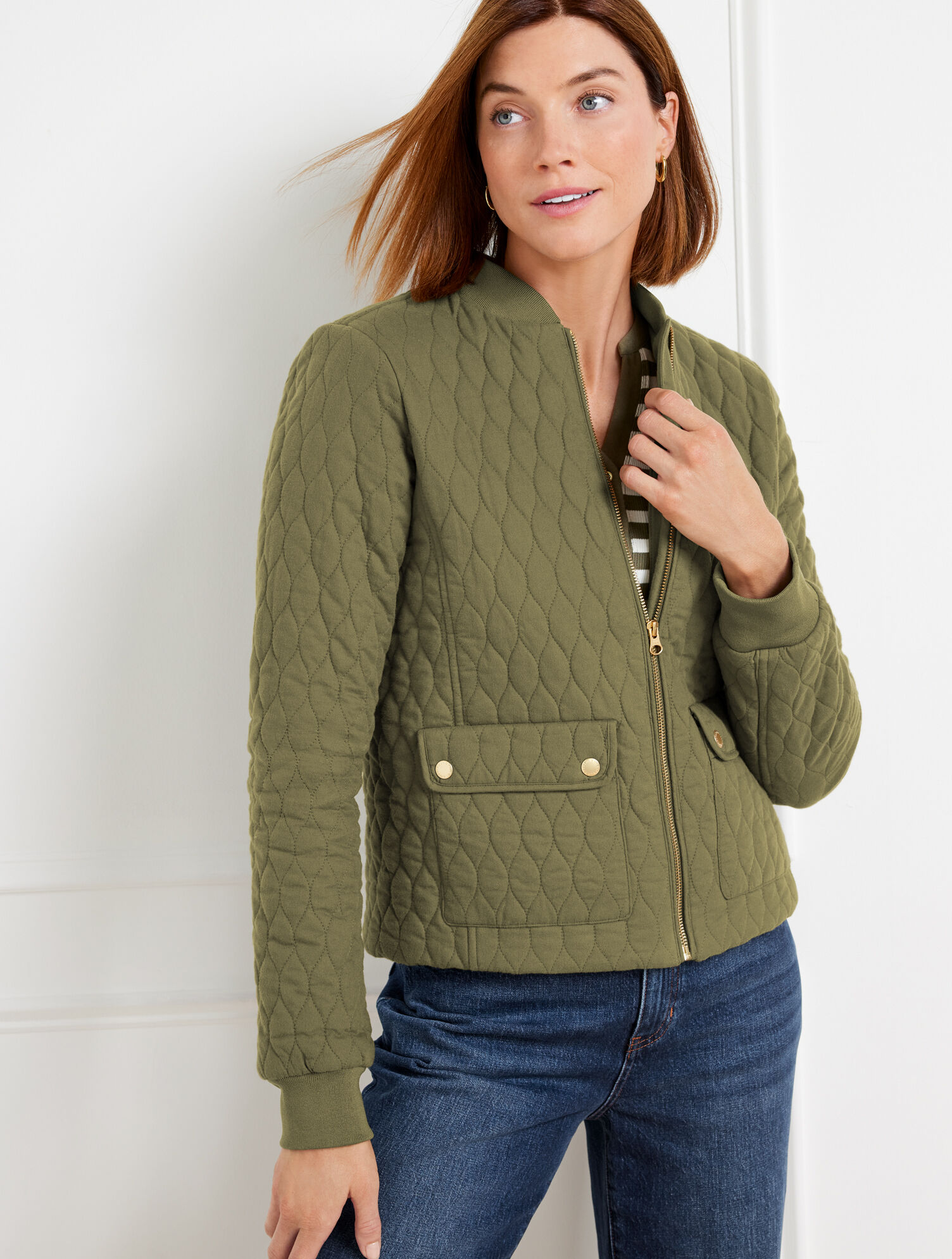 Quilted Bomber Jacket | Talbots