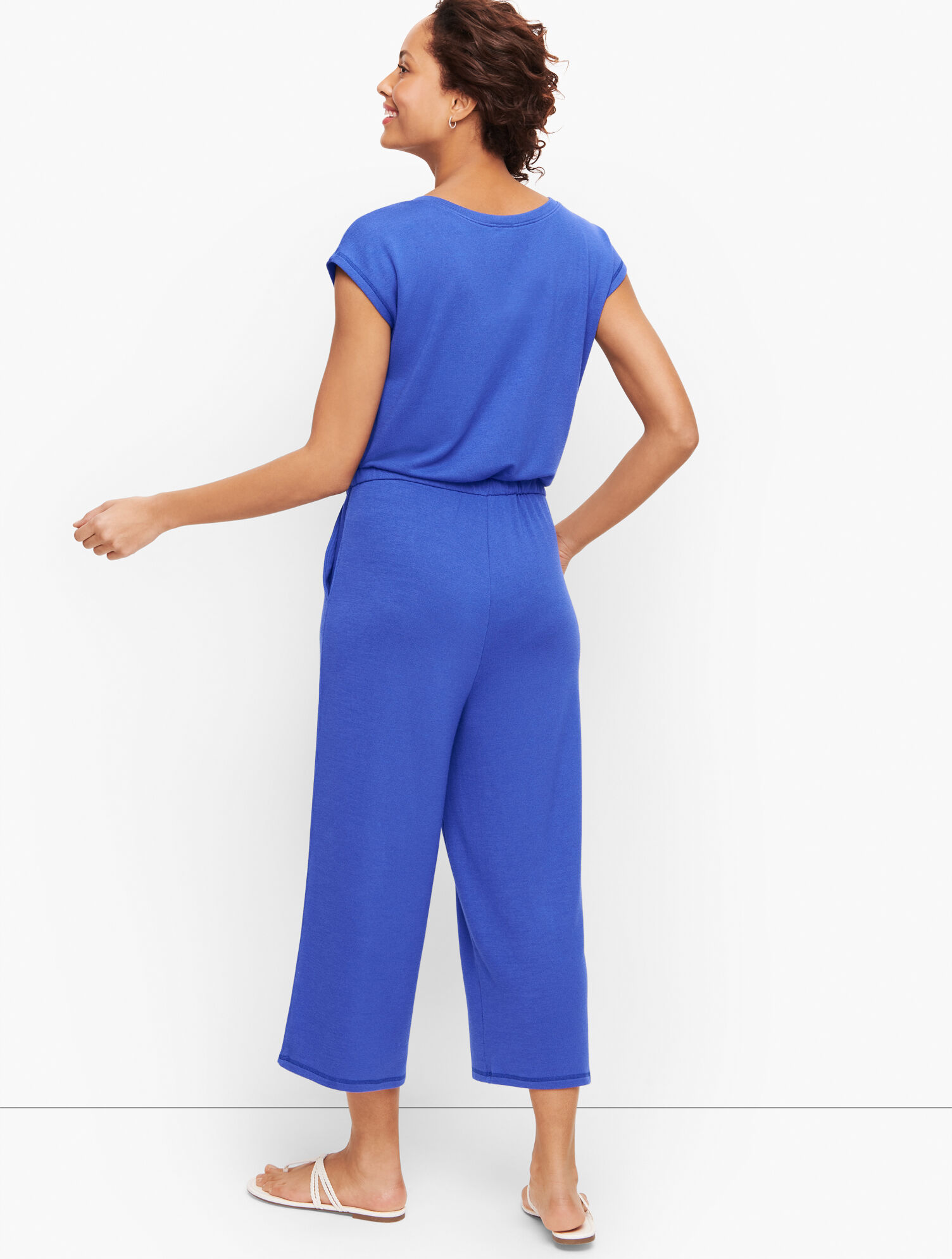 Wide Leg Crop Romper | Talbots