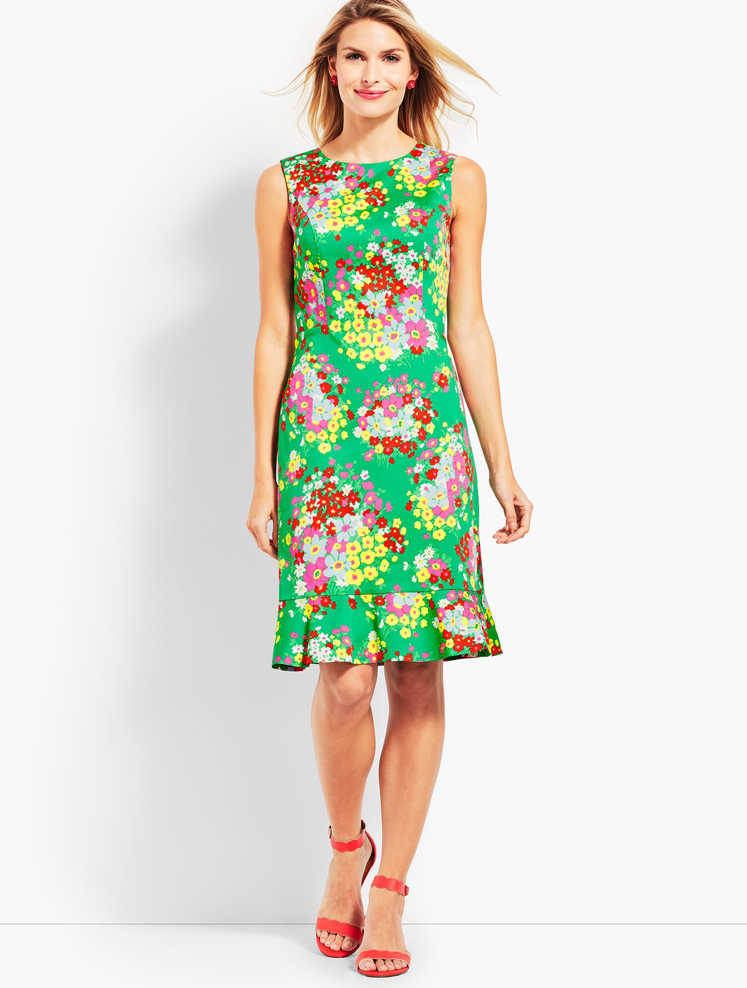 Springtime Floral Shift Dress | Talbots