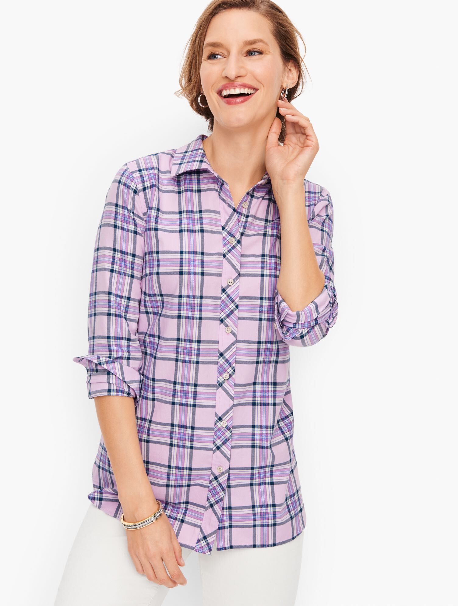 Classic Cotton Shirt - Weekend Plaid | Talbots