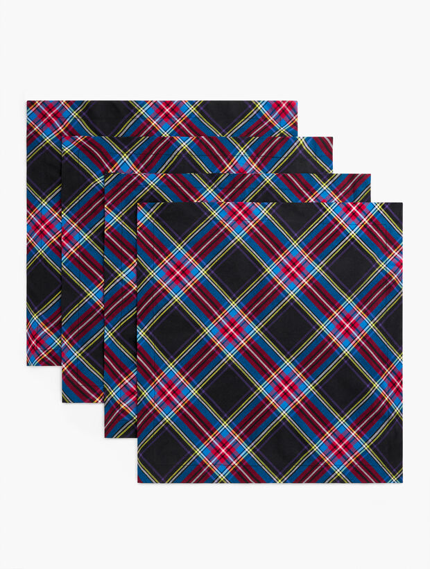 Poinsettia Plaid Square Napkins | Talbots