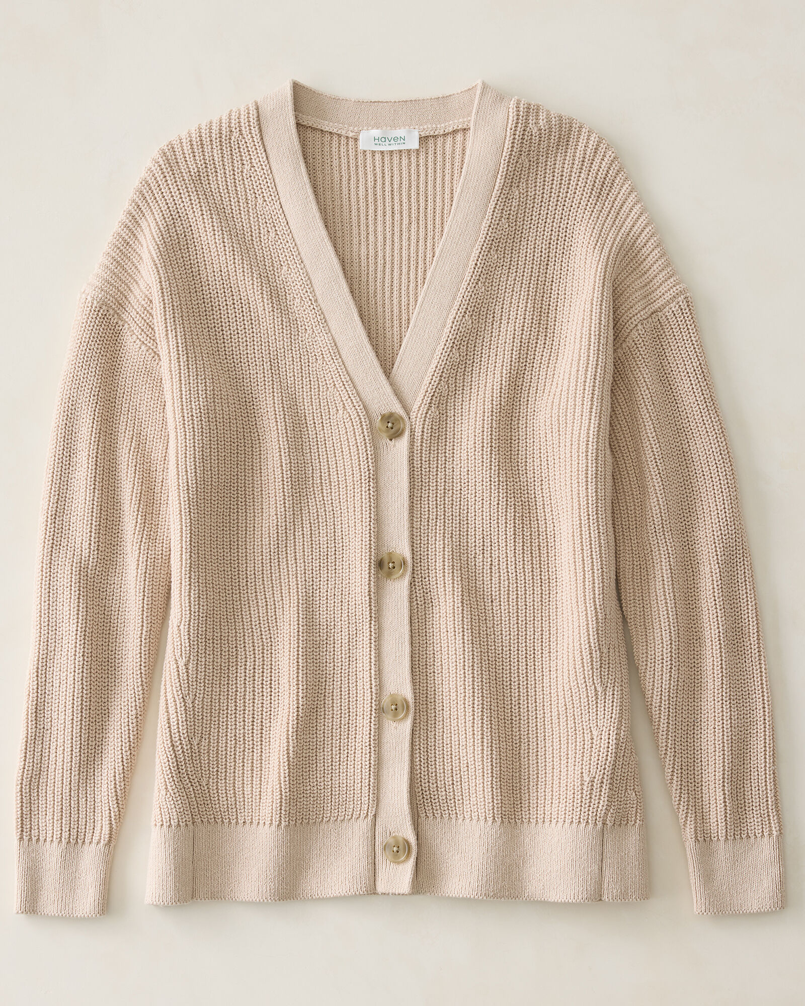 Organic Cotton Shaker Stitch Cardigan | Haven Well Within