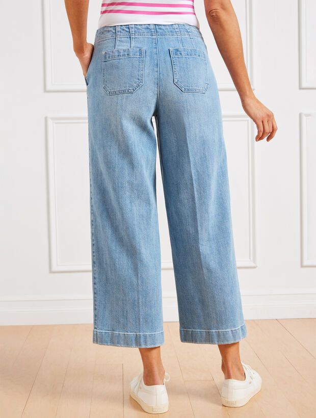 Crop Wide Leg Jeans - Cornelia Wash | Talbots
