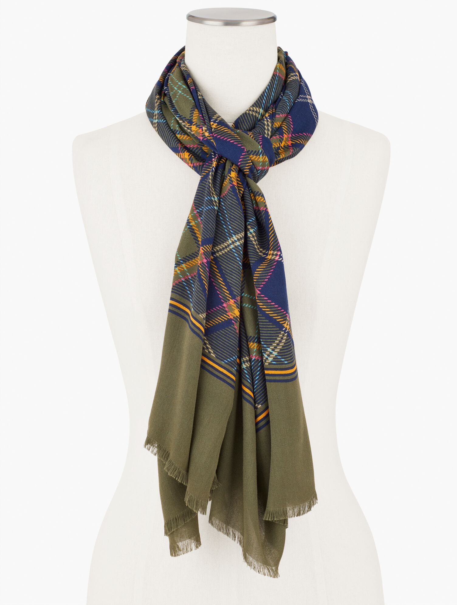 Camping Plaid Oblong Scarf | Talbots