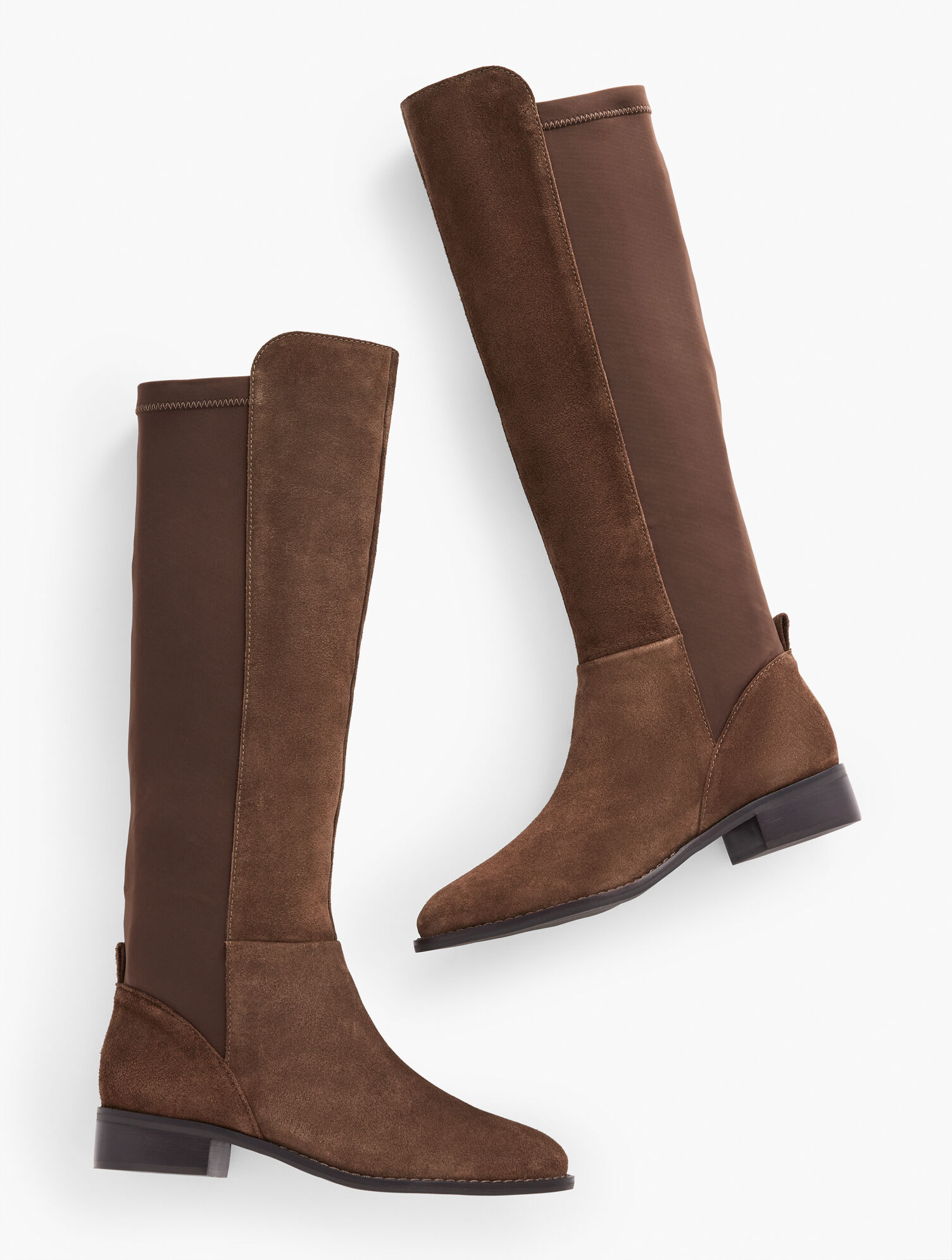Tish Suede Stretch Riding Boots | Talbots