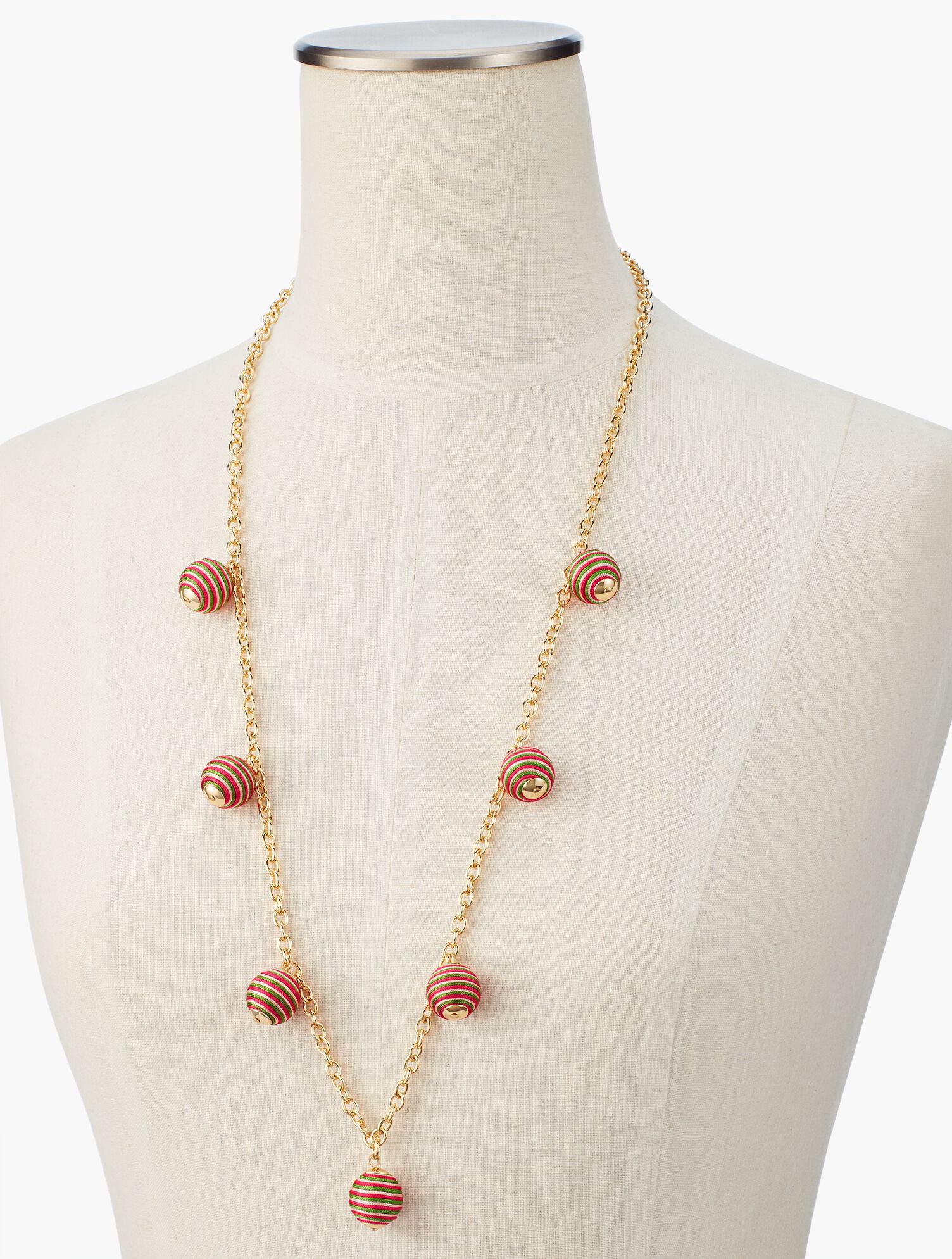Thread-Wrapped Spheres Necklace | Talbots