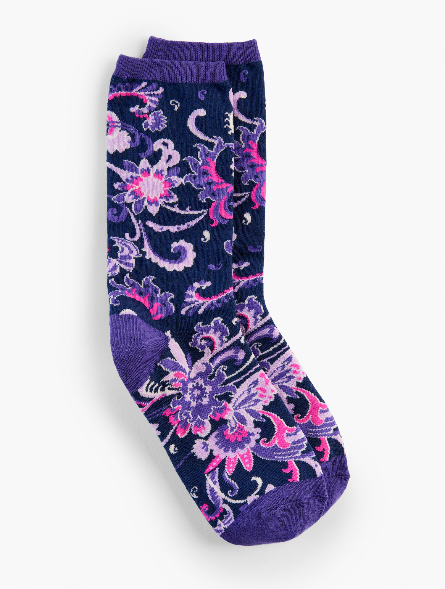 Swirl Floral Trouser Socks | Talbots