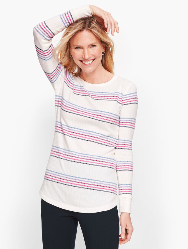 Multi Stripe Long Sleeve Tee | Talbots