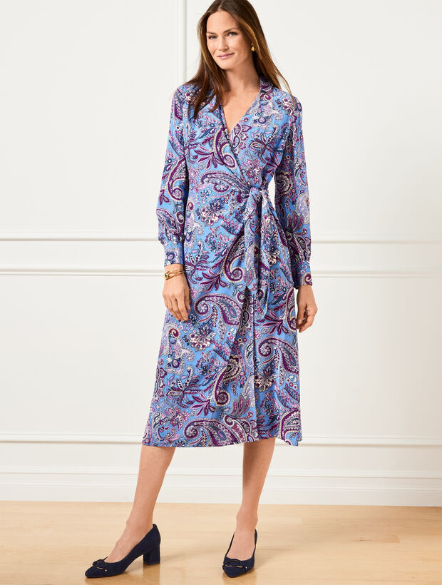 Wrap Shift Dress - Blooming Paisley | Talbots