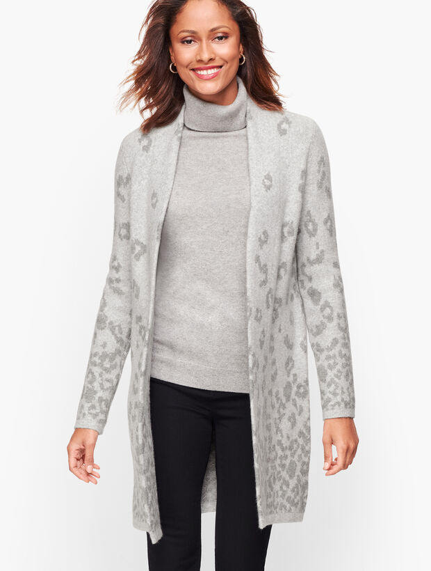 Ombre Animal Print Flyaway Cardigan | Talbots