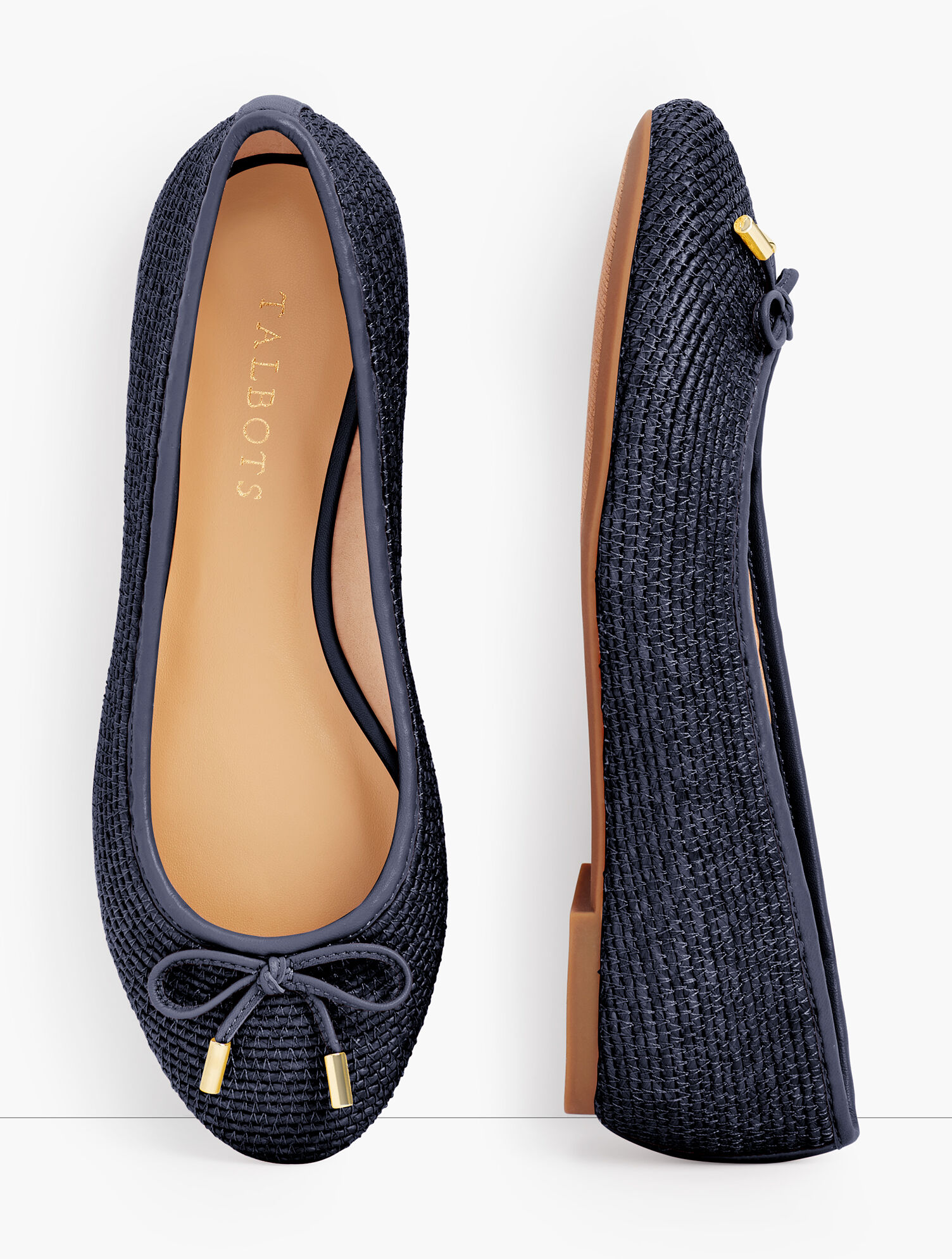 Olympia Woven Raffia Ballet Flats | Talbots