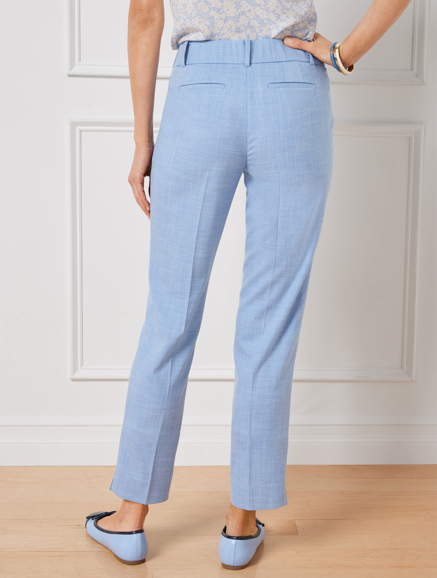Talbots Hampshire Ankle Pants - Spring Crosshatch | Talbots