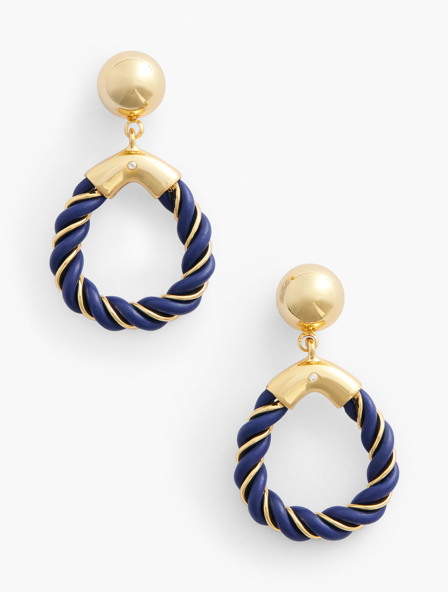 Braided Leather Drop Earrings | Talbots