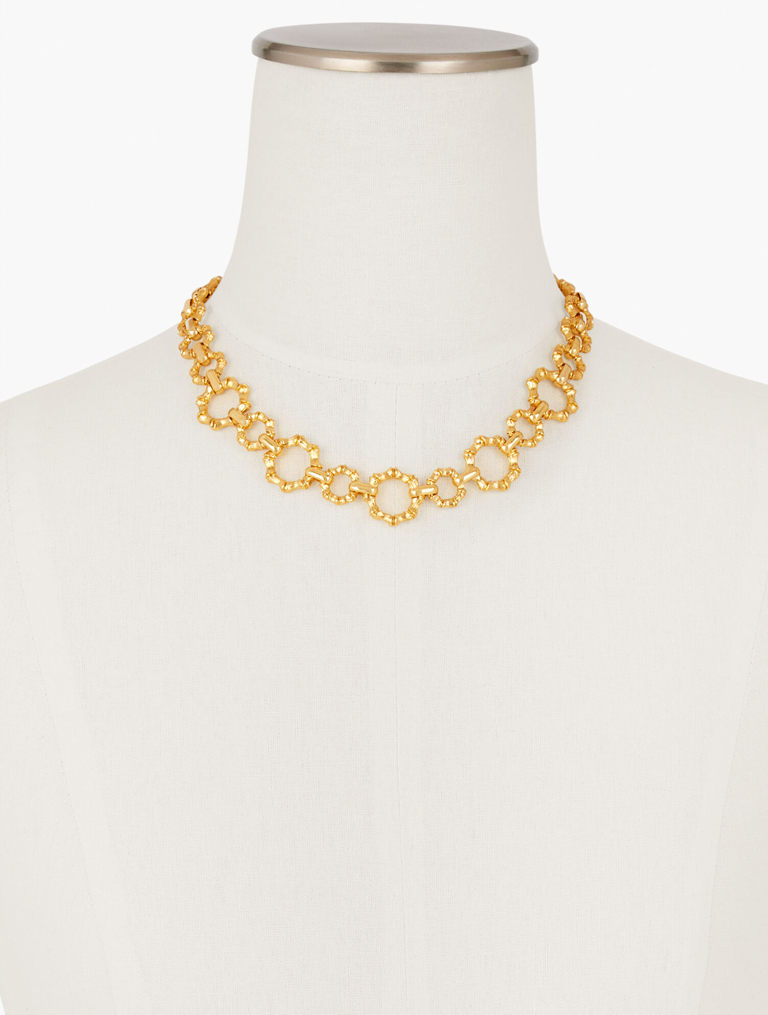 Bamboo Texture Link Necklace | Talbots