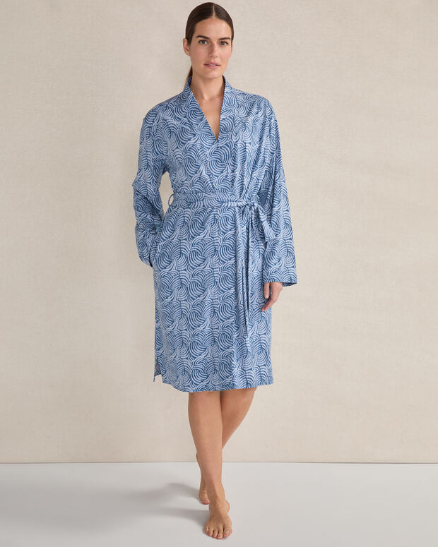 Organic Cotton Jersey Abstract Wave Robe | Haven Well Within