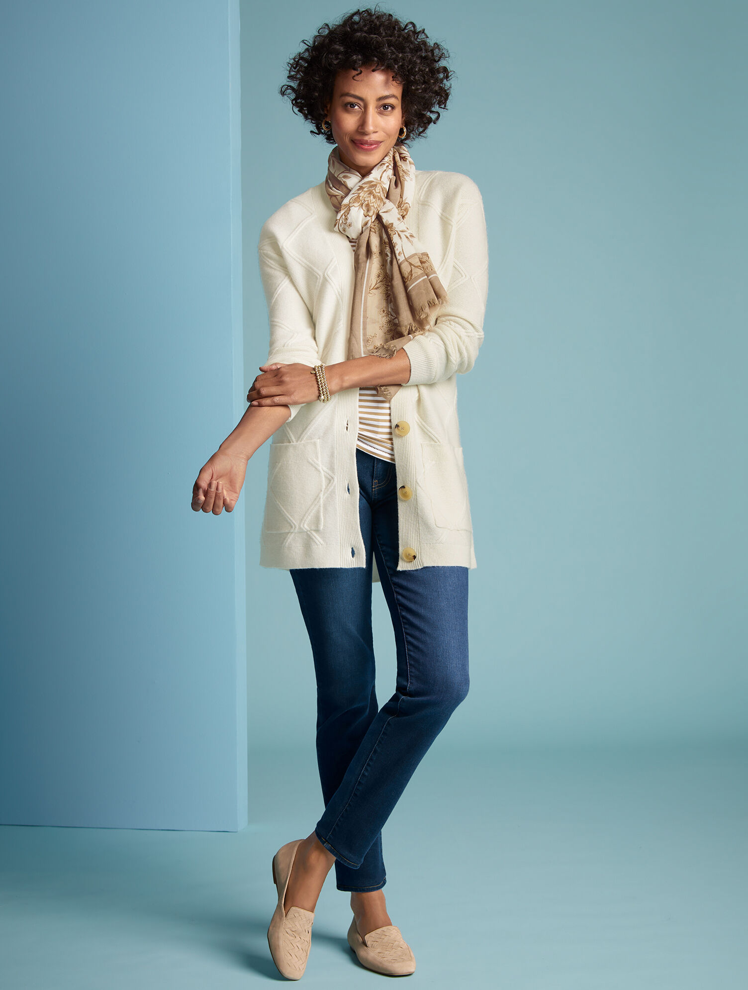 Vibrant Floral Oblong Scarf | Talbots