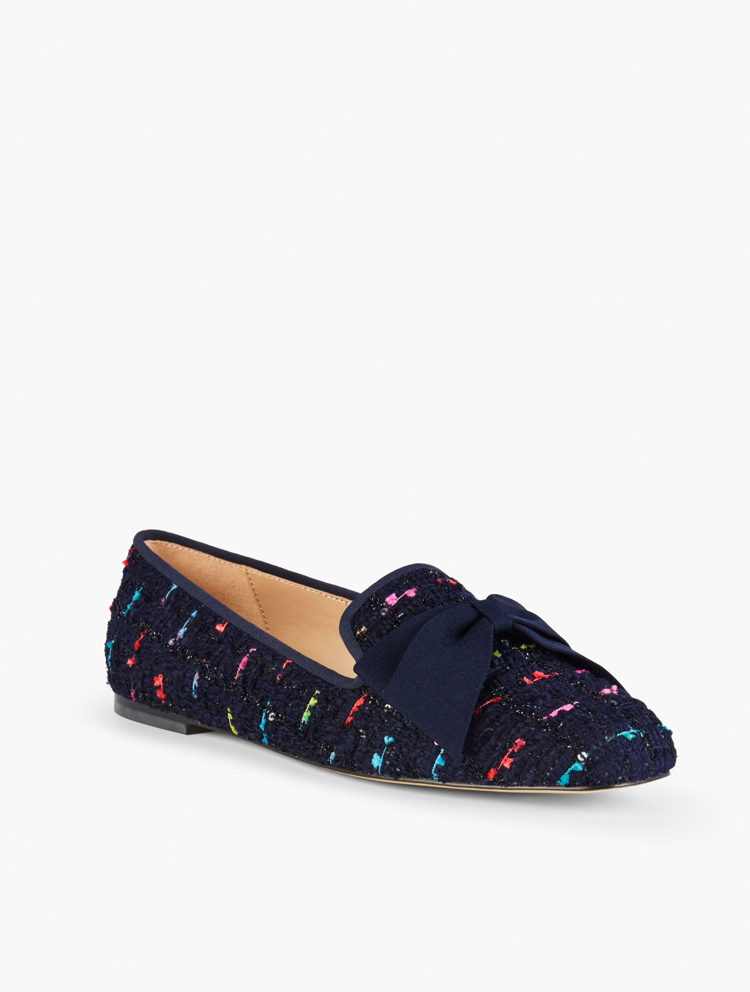 Stella Bow Loafers - Rainbow Tweed | Talbots