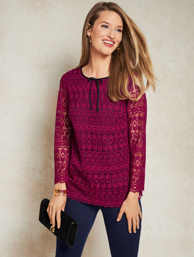 Detailed Lace Top | Talbots