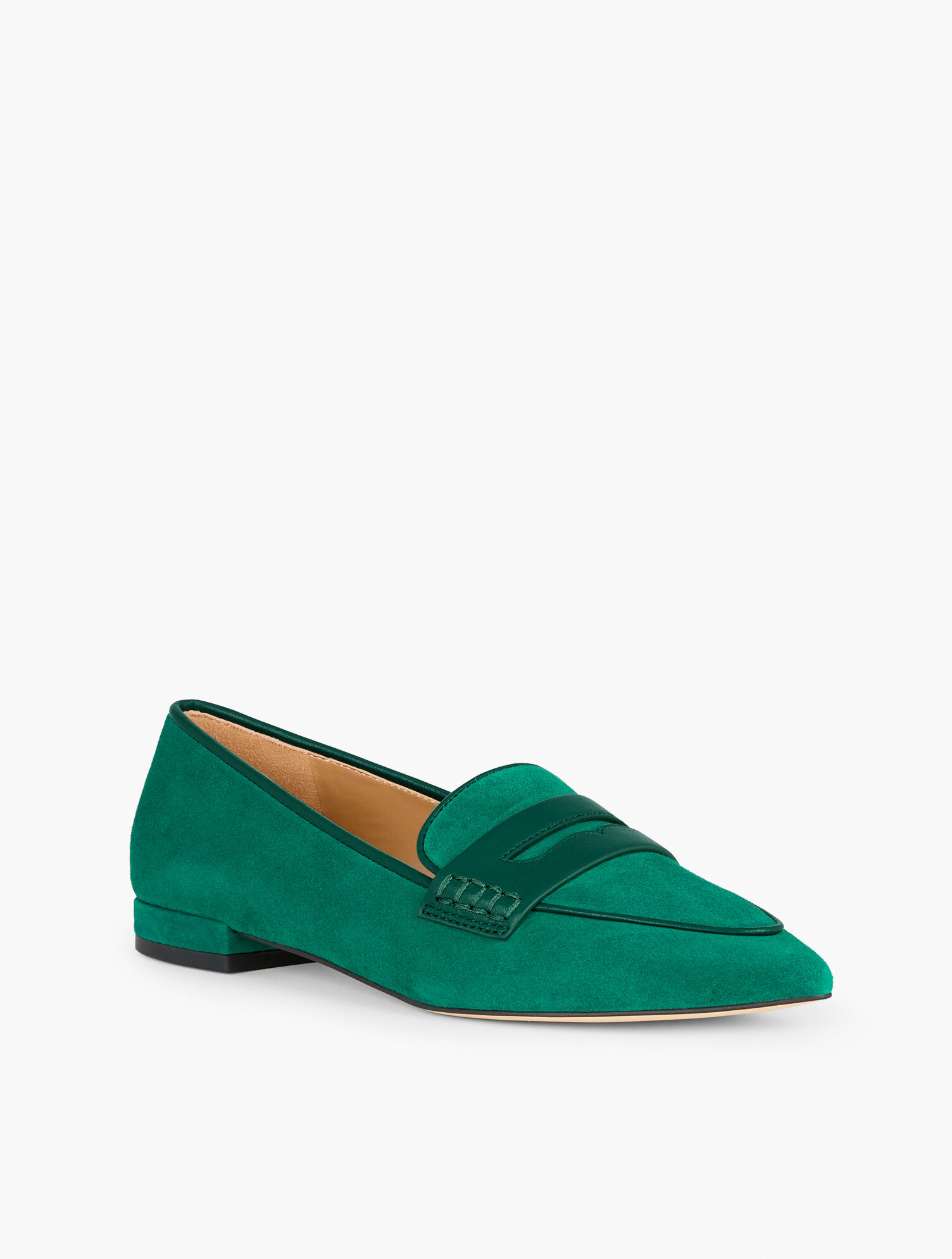Scarlet Pointed Toe Suede Loafers | Talbots