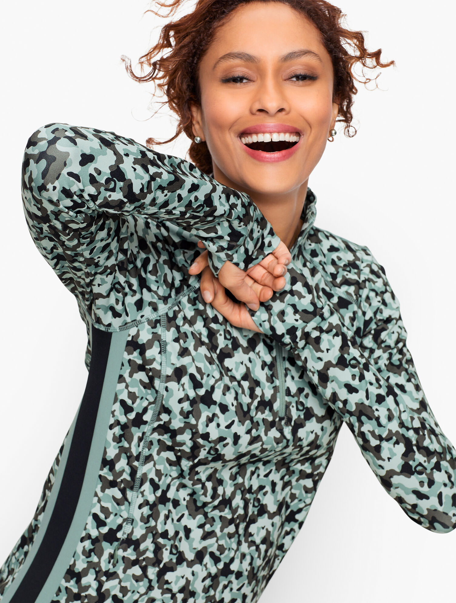 Performance Interlock Half Zip Pullover | Talbots